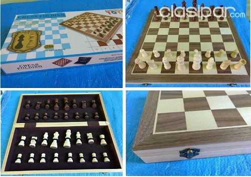 Juego de Ajedrez de madera plegable de 38.5 x 38.5 cm. #1791819 ...