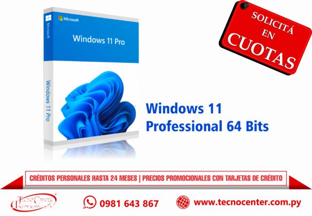 Licencia OEM Windows 11 Pro 64 Bits. Adquirila en cuotas! #2027472 | Clasipar.com en Paraguay