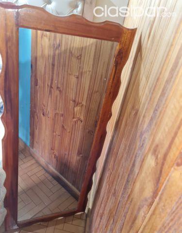 Espejo de 120 cm con marco de madera #2120127 | Clasipar.com en Paraguay