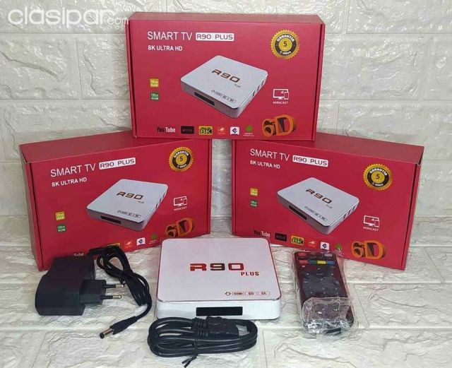 Madrid Center TV Box R90 Plus 8K IPTV 64/512GB Android 5G , 42% OFF